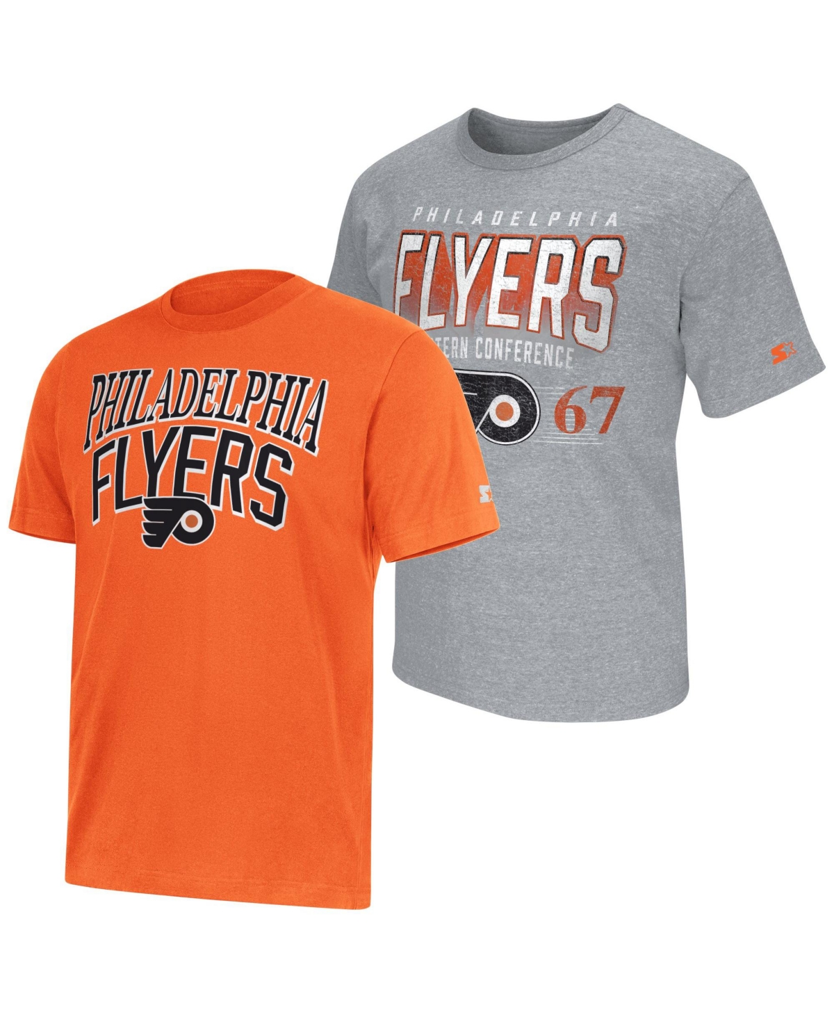 Click here for Starter Mens Orange/Heather Gray Philadelphia Flye... prices