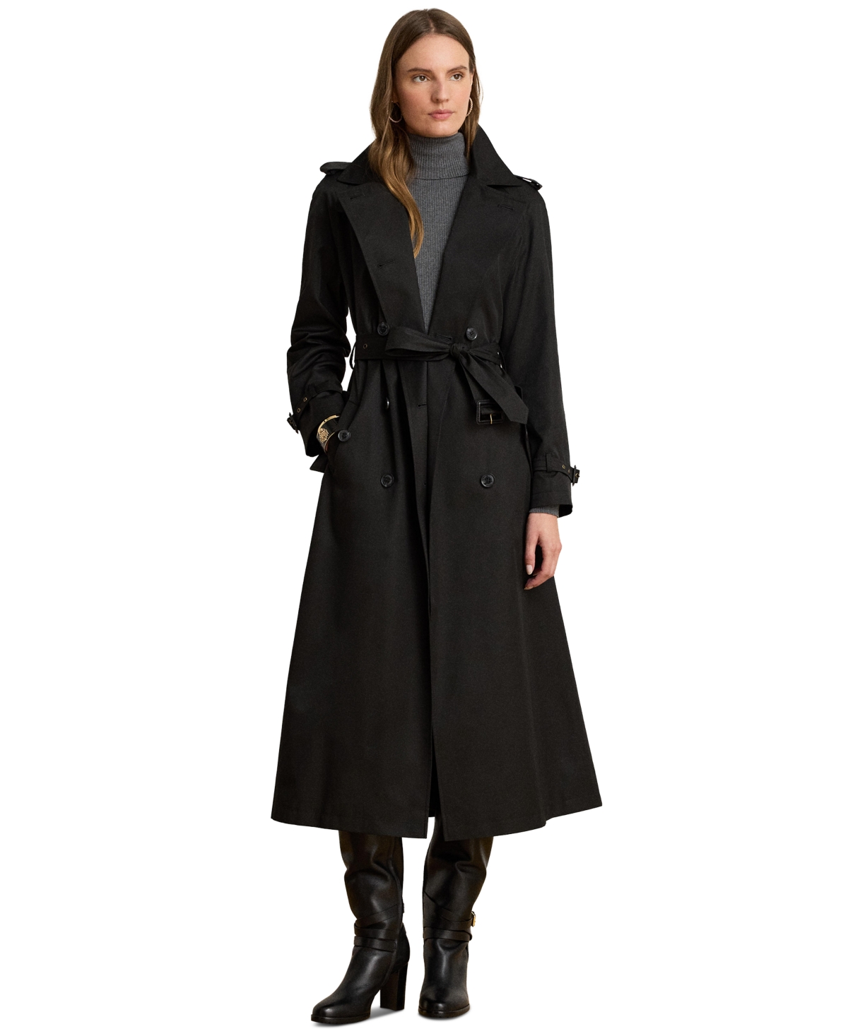 Click here for Lauren Ralph Lauren Womens Double-Breasted Maxi Tr... prices