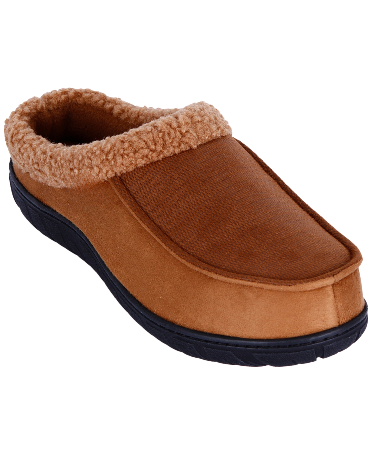 Click here for Isotoner Mens Moccasin Berber Cuff Slippers - Tan prices