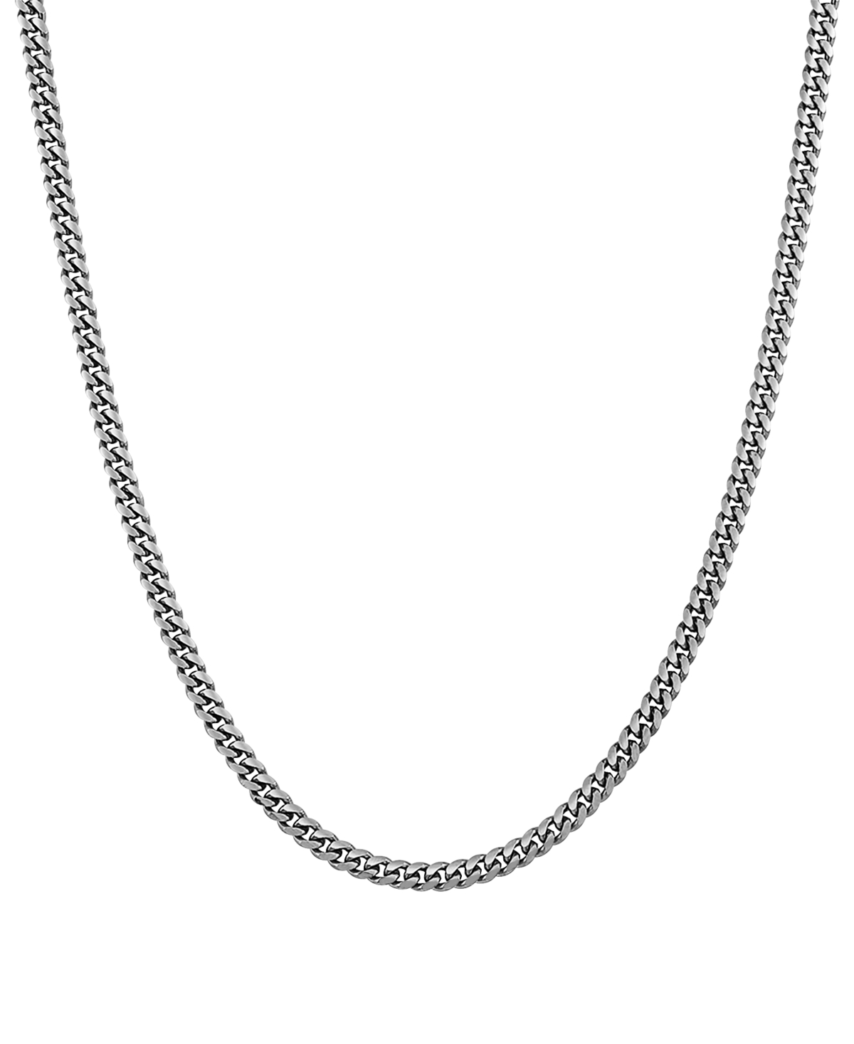 Click here for Italian Silver Solid Cuban Chain Necklace in Sterl... prices