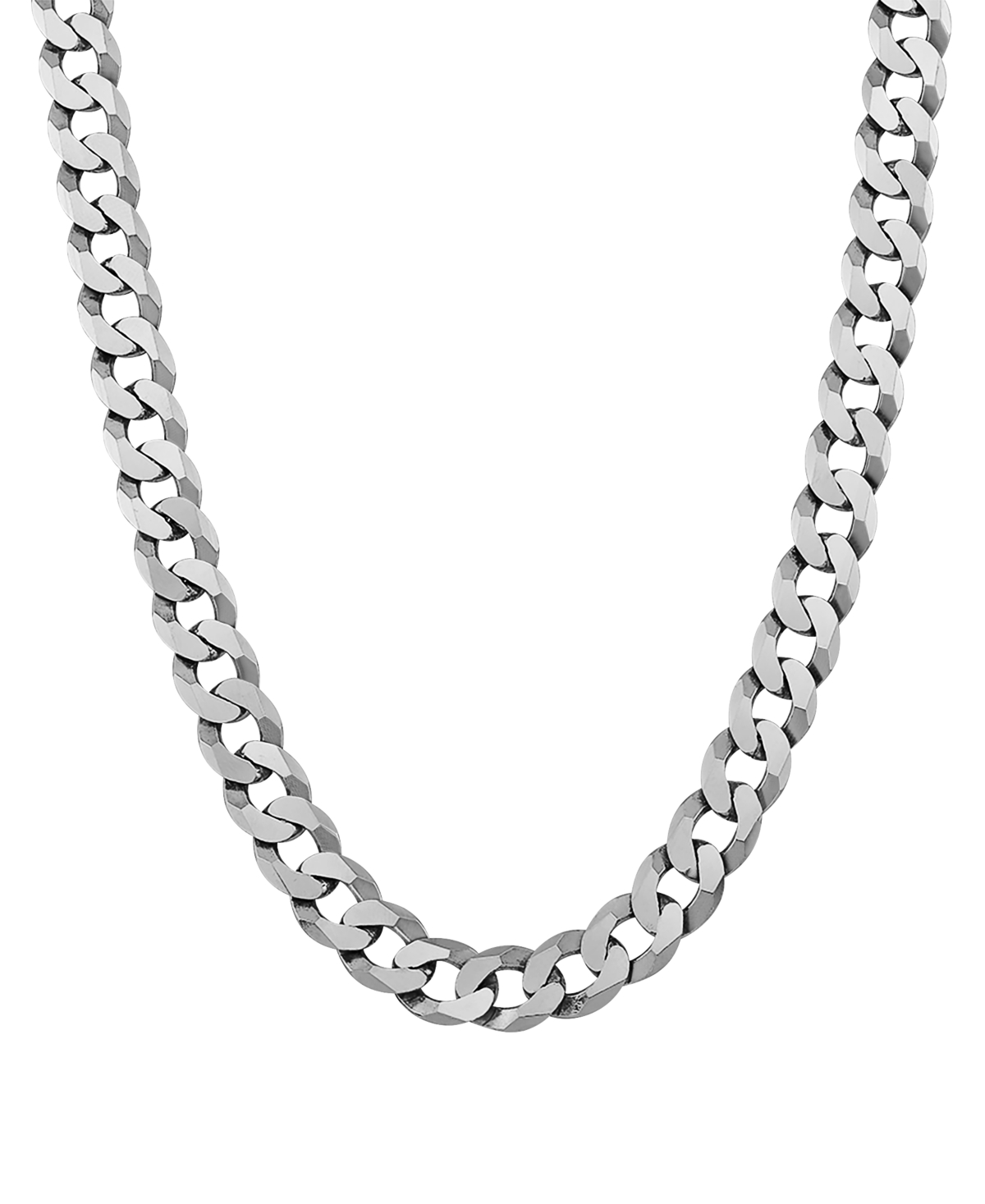 Click here for Italian Silver Solid Curb Chain Necklace in Sterli... prices