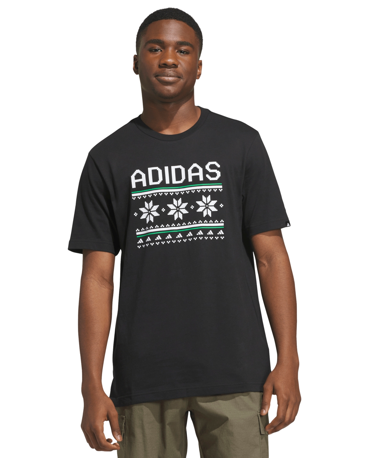 Click here for adidas Mens Holiday Printed Graphic T-Shirt - Blac... prices