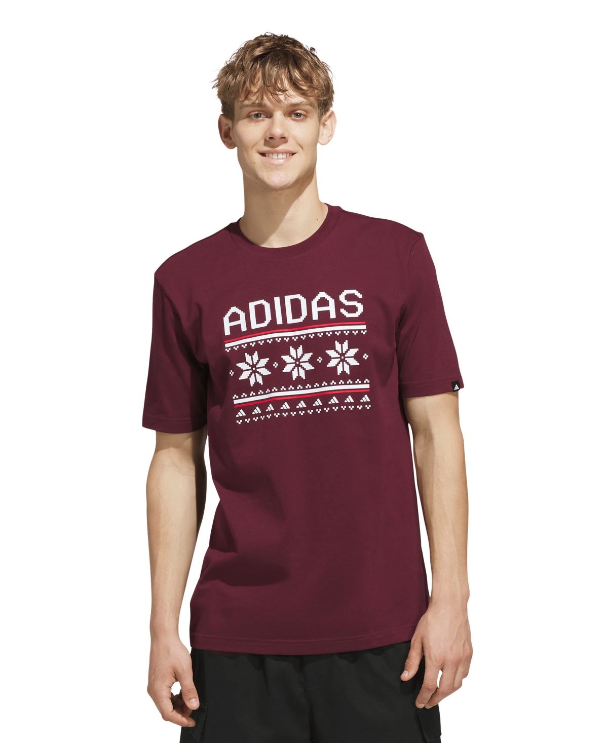 Click here for adidas Mens Holiday Printed Graphic T-Shirt - Maro... prices