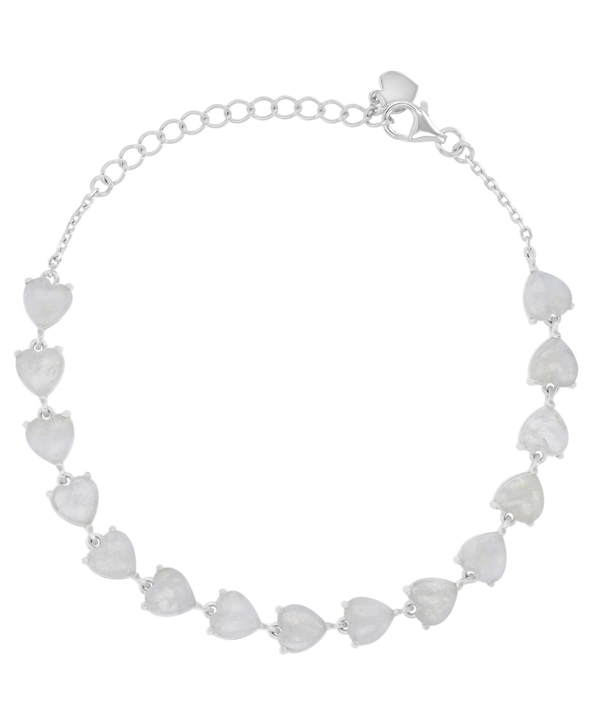 Click here for Macys Rhodium Over Sterling Silver Moonstone Heart... prices