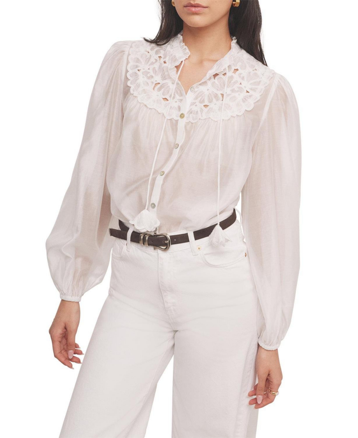 Click here for Mint Velvet Womens Floral Cutwork Detail Blouse -... prices