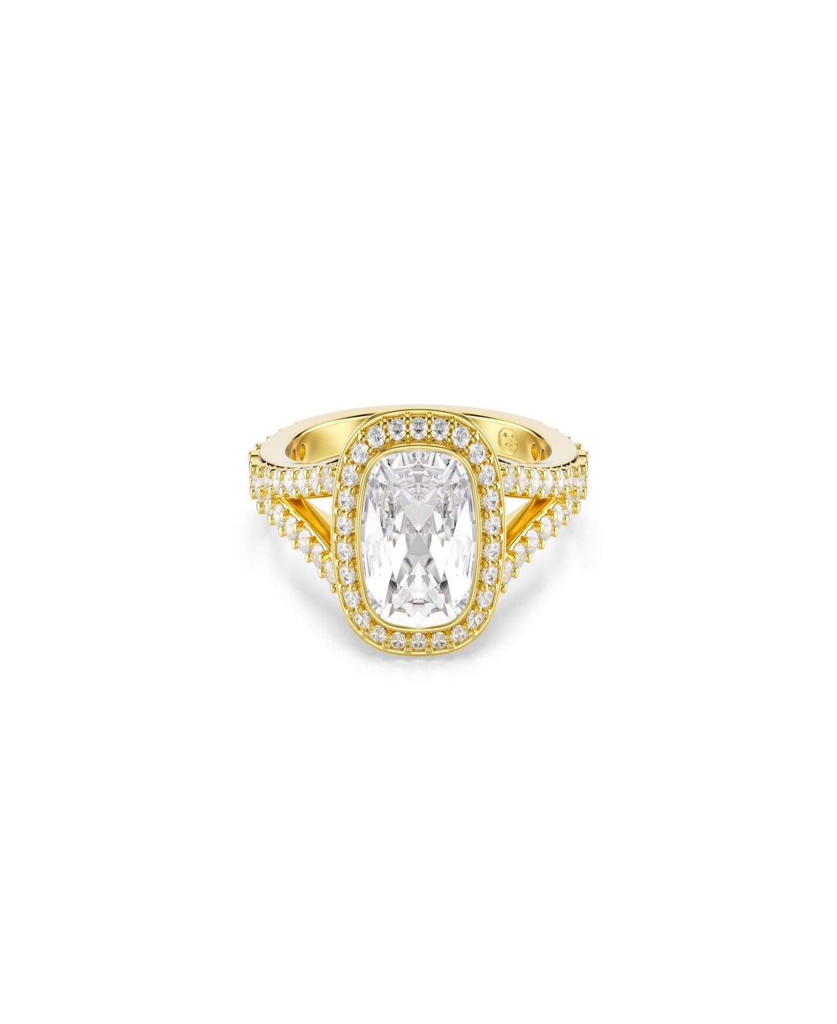 Click here for Swarovski Gold-Tone Plated White Crystals Ring - M... prices