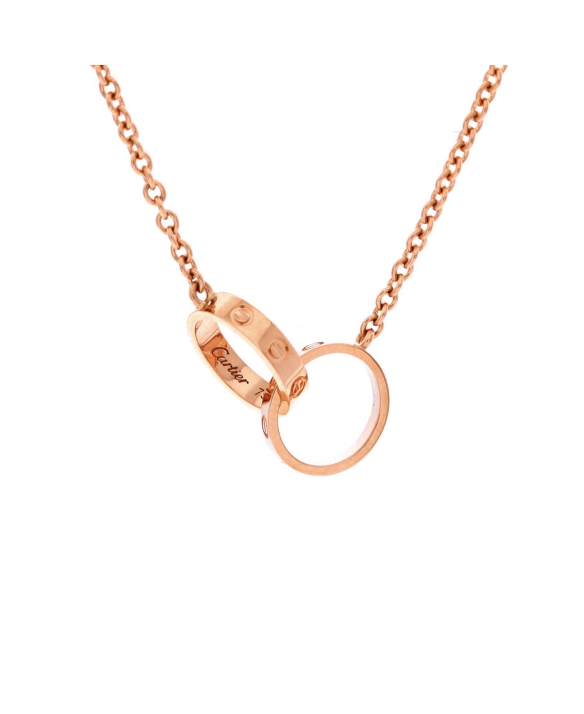 Click here for Pre-Owned Cartier Love Interlocking Necklace - 18k... prices