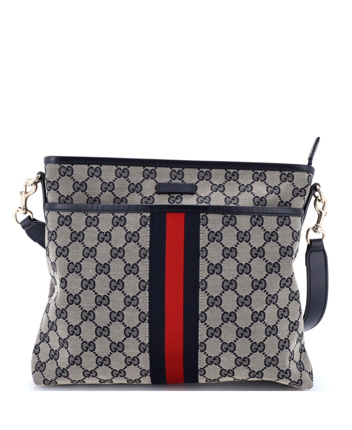 Click here for Pre-Owned Gucci Small Front Pocket Web Messenger G... prices