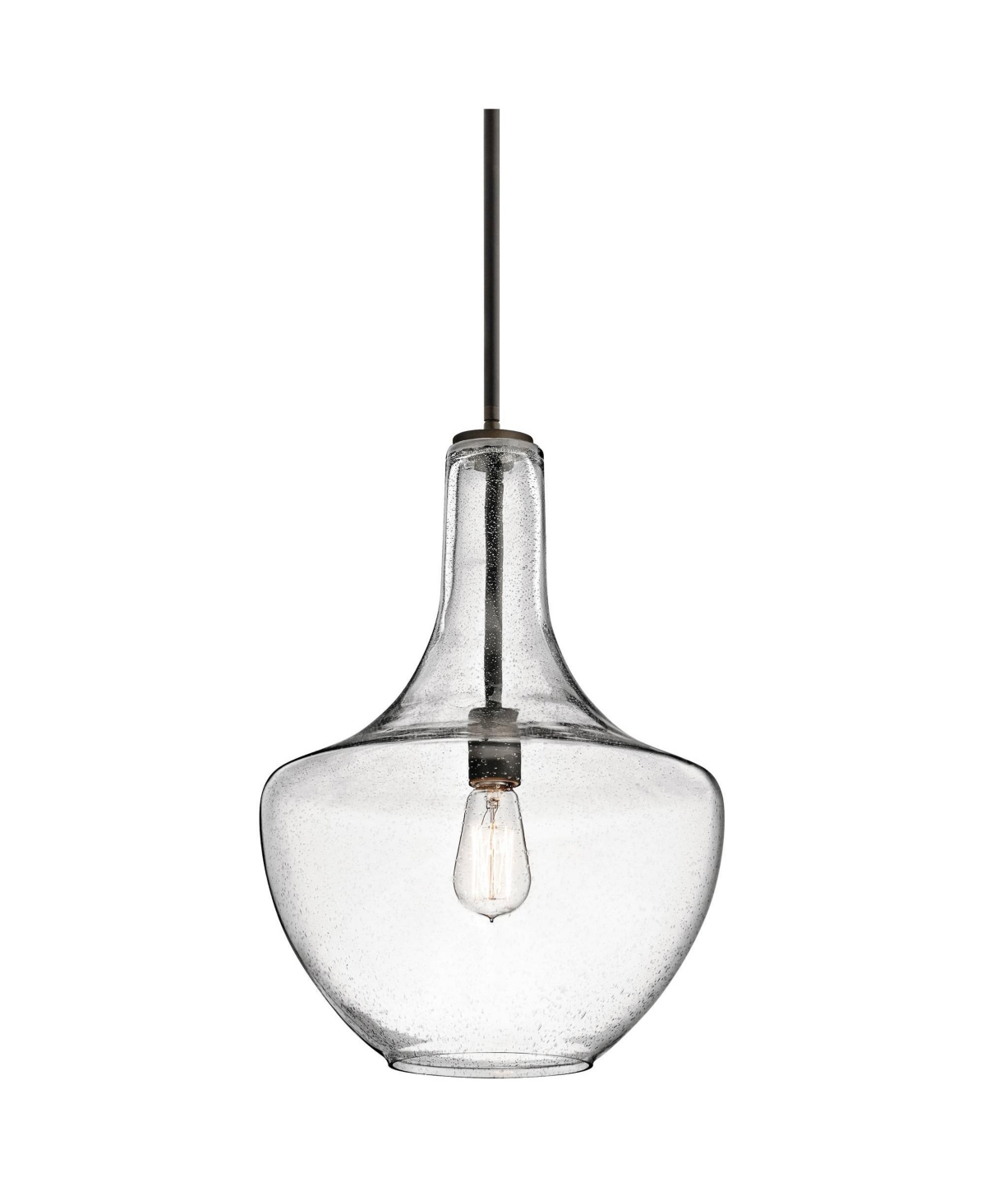Click here for Kichler Everly 13 3/4W Olde Bronze Clear Seedy Gla... prices