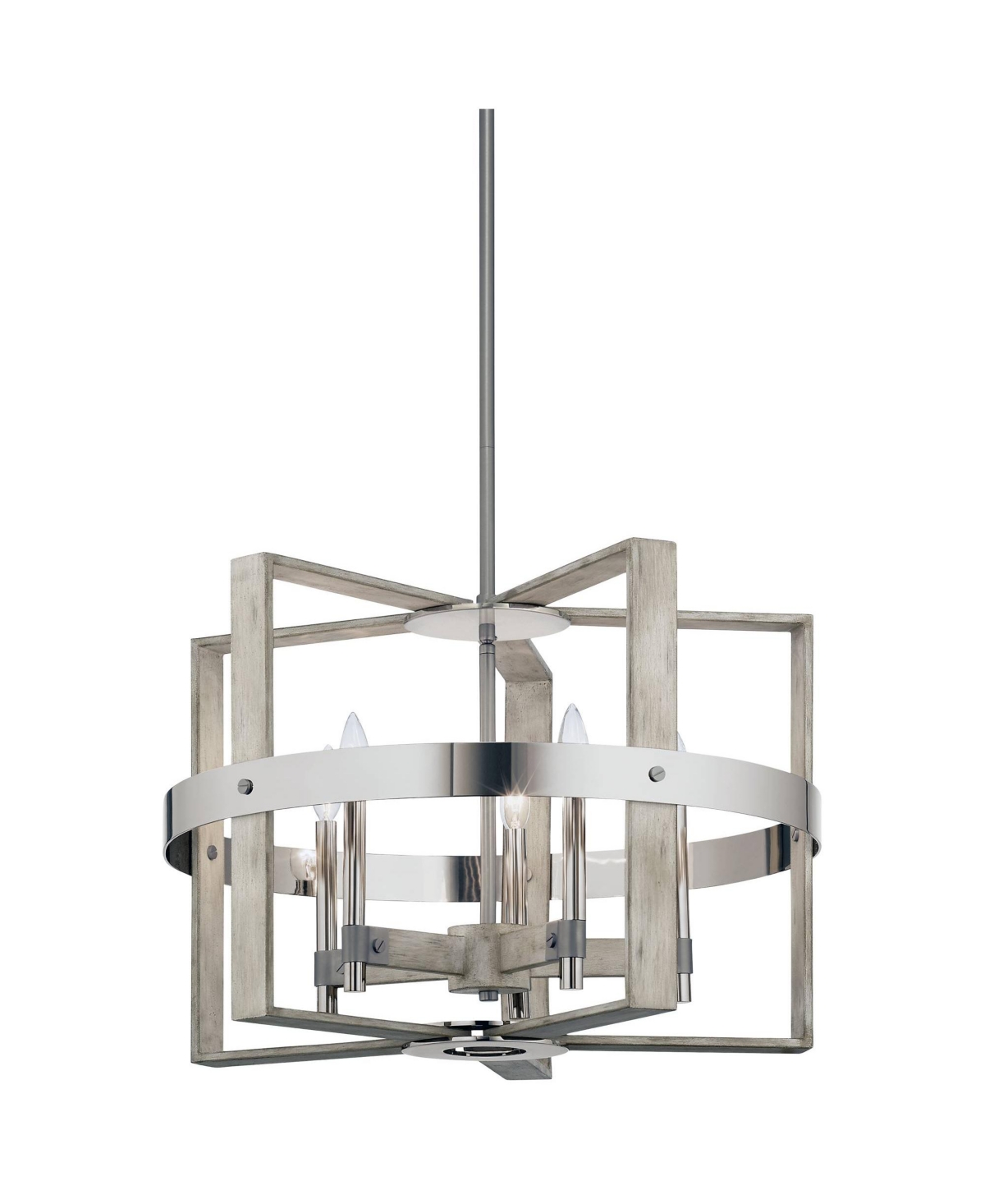 Click here for Kichler Peyton 26 Wide White Washed Wood 5-Light C... prices