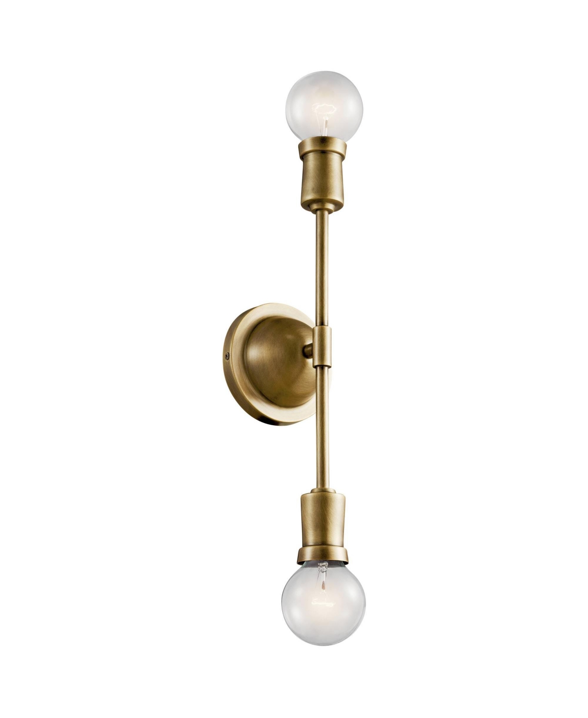 Click here for Kichler Armstrong 16 3/4 High Natural Brass 2-Ligh... prices