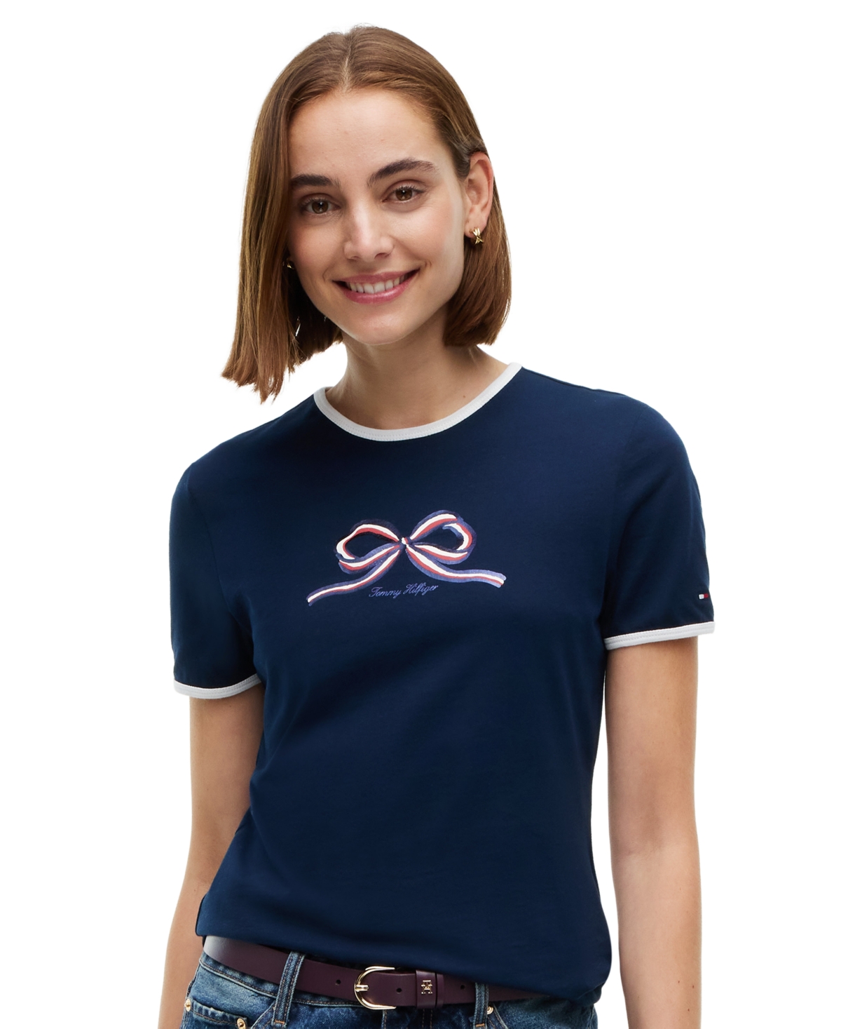 Click here for Tommy Hilfiger Womens Holiday Graphics Ringer T-Sh... prices