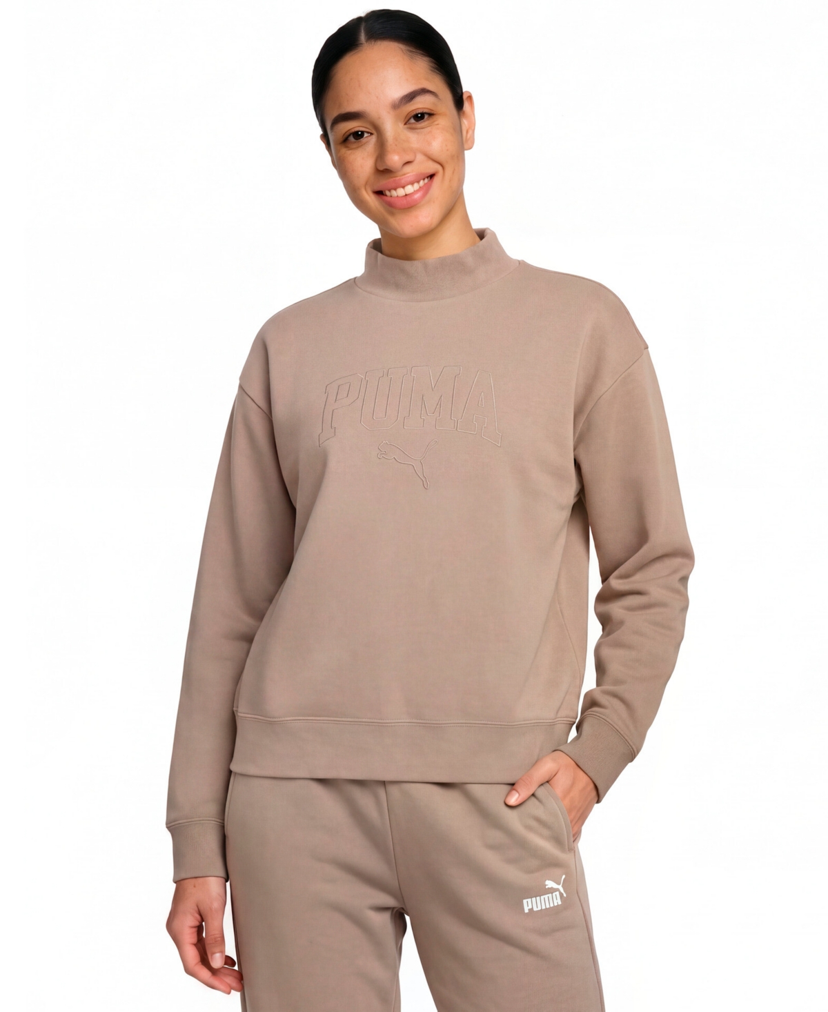 Click here for Puma Womens Ess Relaxed Mock Neck Crew Sweatshirt... prices