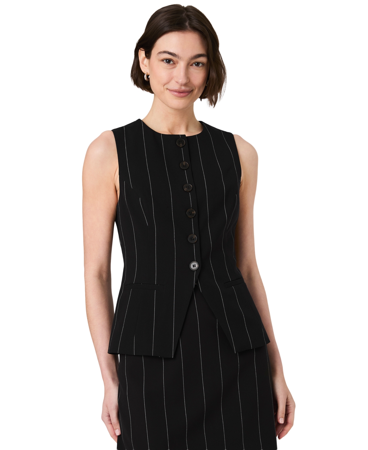 Click here for French Connection Womens Wide Pinstripe Suiting Sl... prices