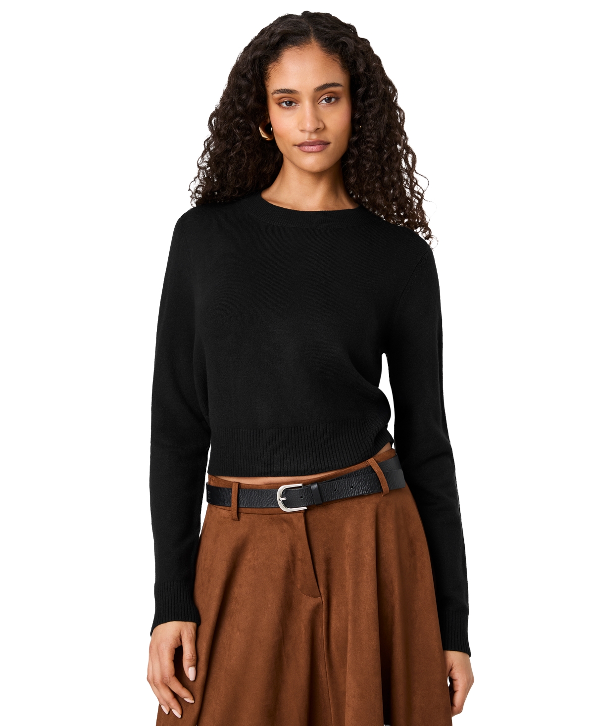 Click here for French Connection Womens Crewneck Sweater - Black prices