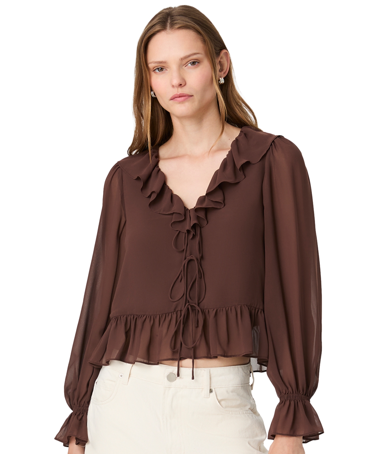 Click here for French Connection Womens Marina Long-Sleeve V-Neck... prices