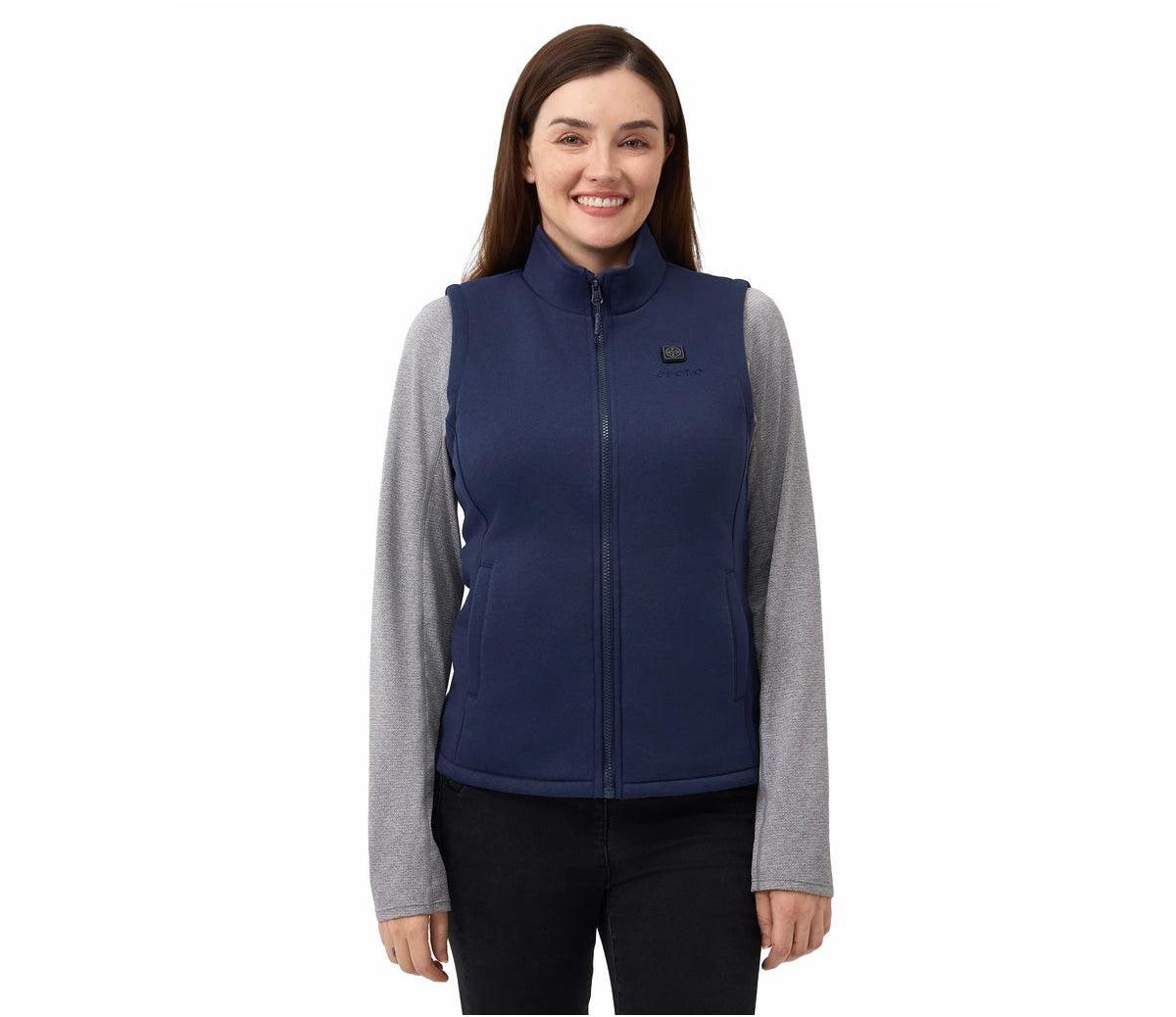 Click here for ororo Womens 4-Zone Heated Fleece Vest - Navy blue prices