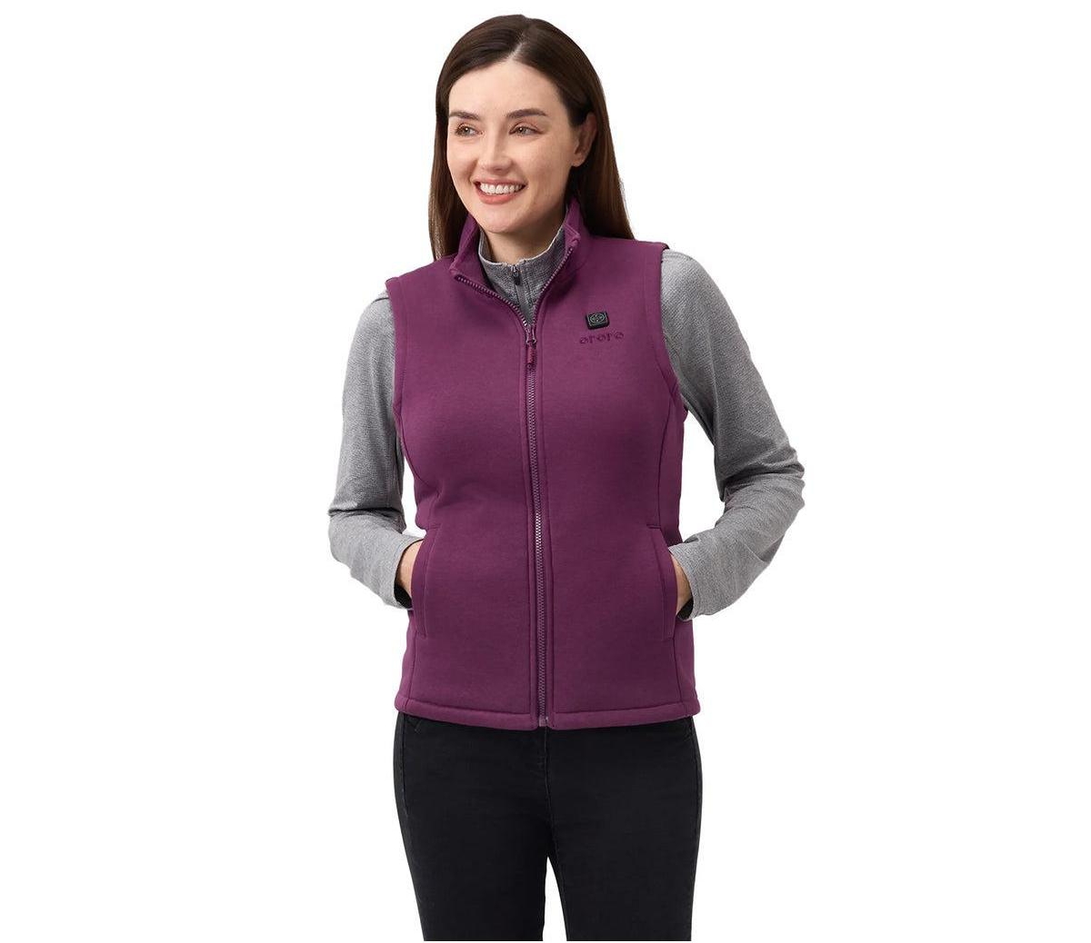 Click here for ororo Womens 4-Zone Heated Fleece Vest - Purple prices