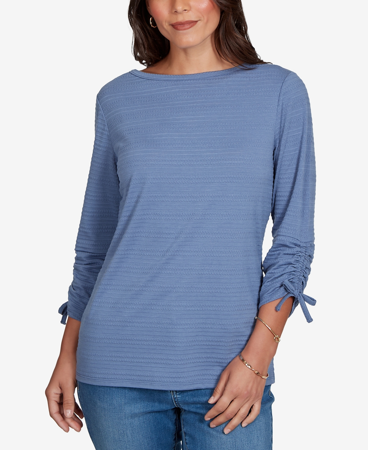 Click here for Ruby Rd. Petite Ottoman 3/4-Sleeve Boat Neck Top -... prices