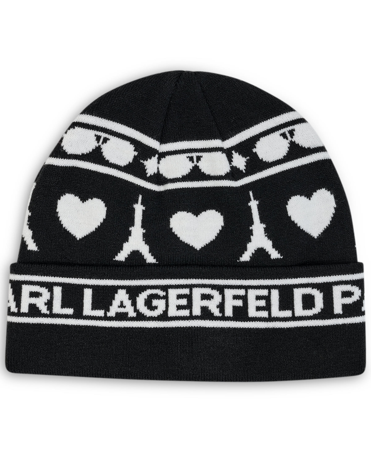 Click here for Karl Lagerfeld Paris Heart of Paris Beanie Hat - I... prices
