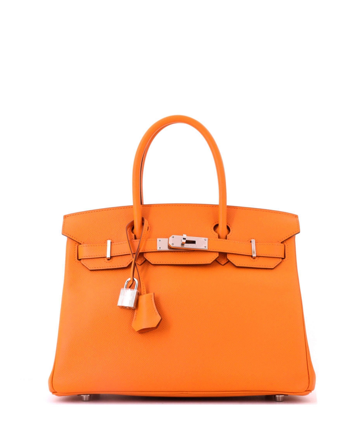Click here for Pre-Owned Hermes Birkin 30 Handbag Orange Epsom wi... prices