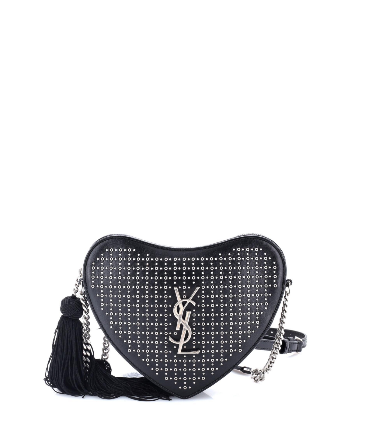 Click here for Pre-Owned Saint Laurent Small Love Heart Tassel Ch... prices