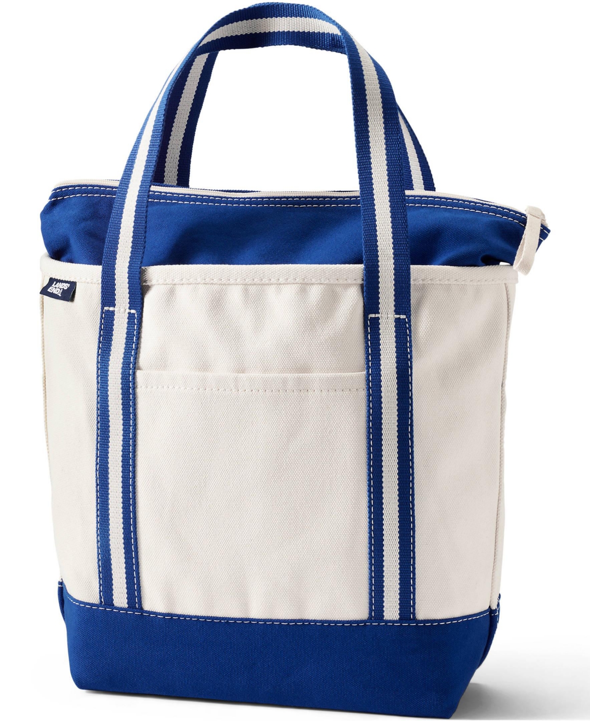 Click here for Lands End Medium 5 Pocket Zip Top Canvas Tote Bag... prices