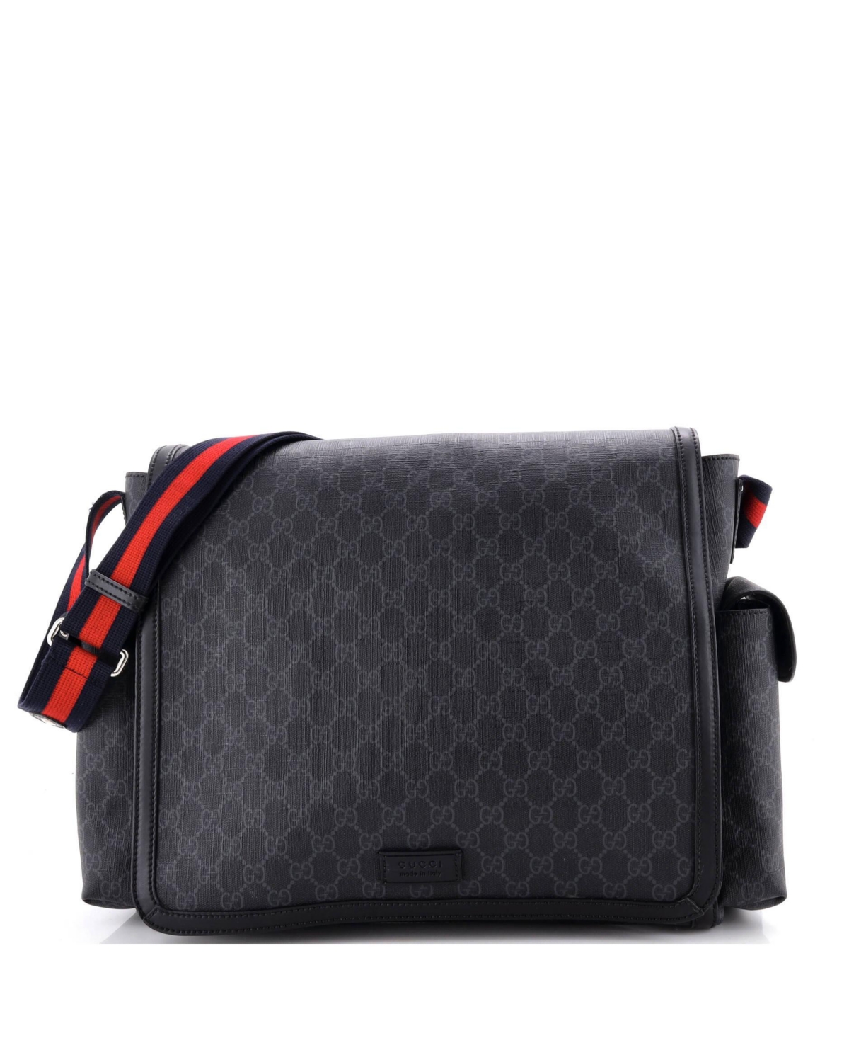 Click here for Pre-Owned Gucci Small Web Strap Diaper Bag Gg Coat... prices