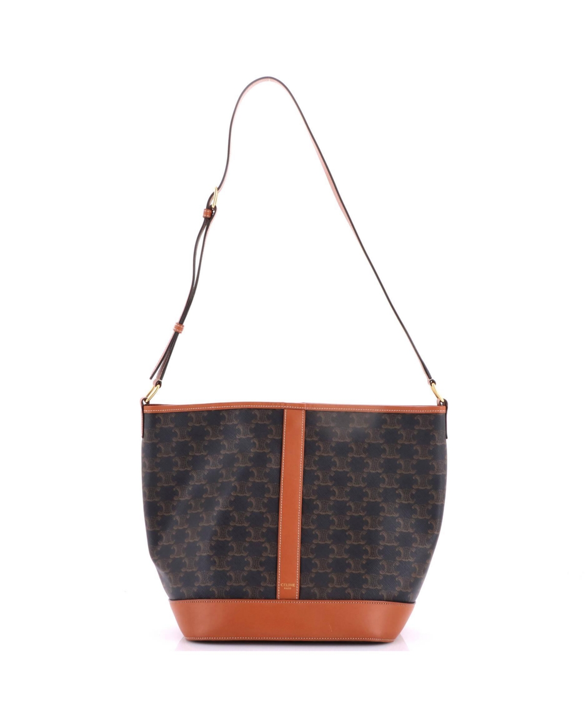 Click here for Pre-Owned Celine Medium Bucket Bag Triomphe Coated... prices