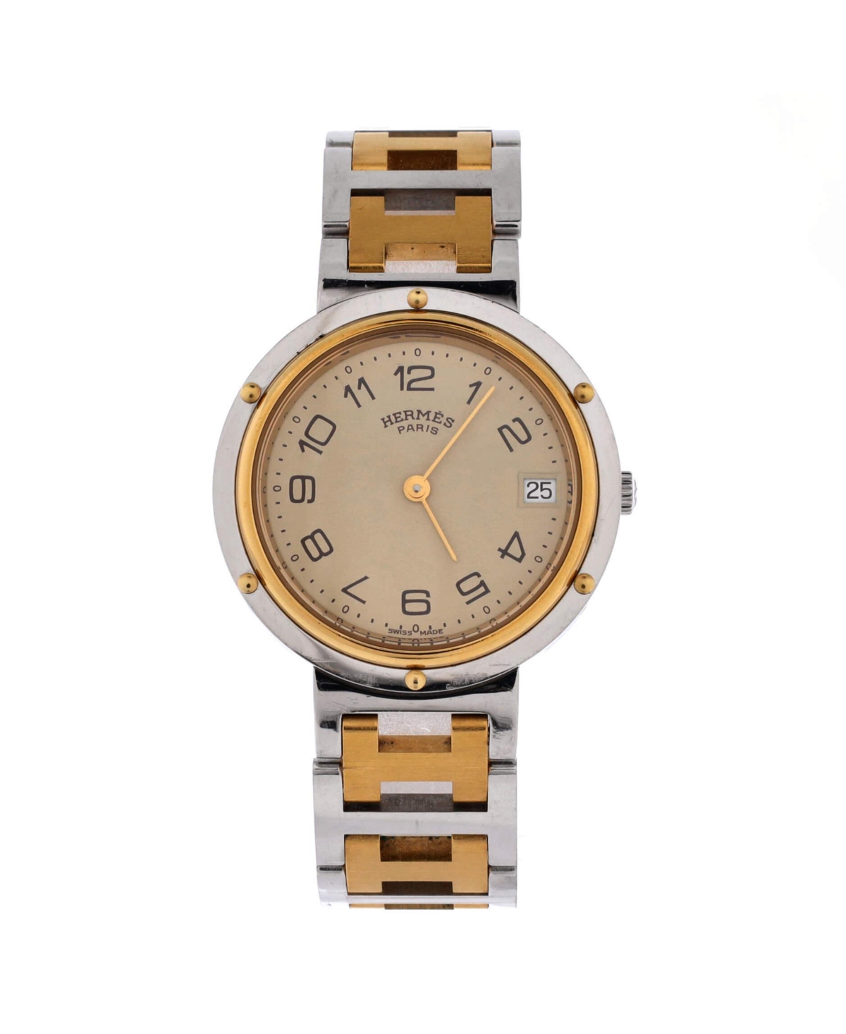 Click here for Pre-Owned Hermes Clipper Quartz Watch in Stainless... prices