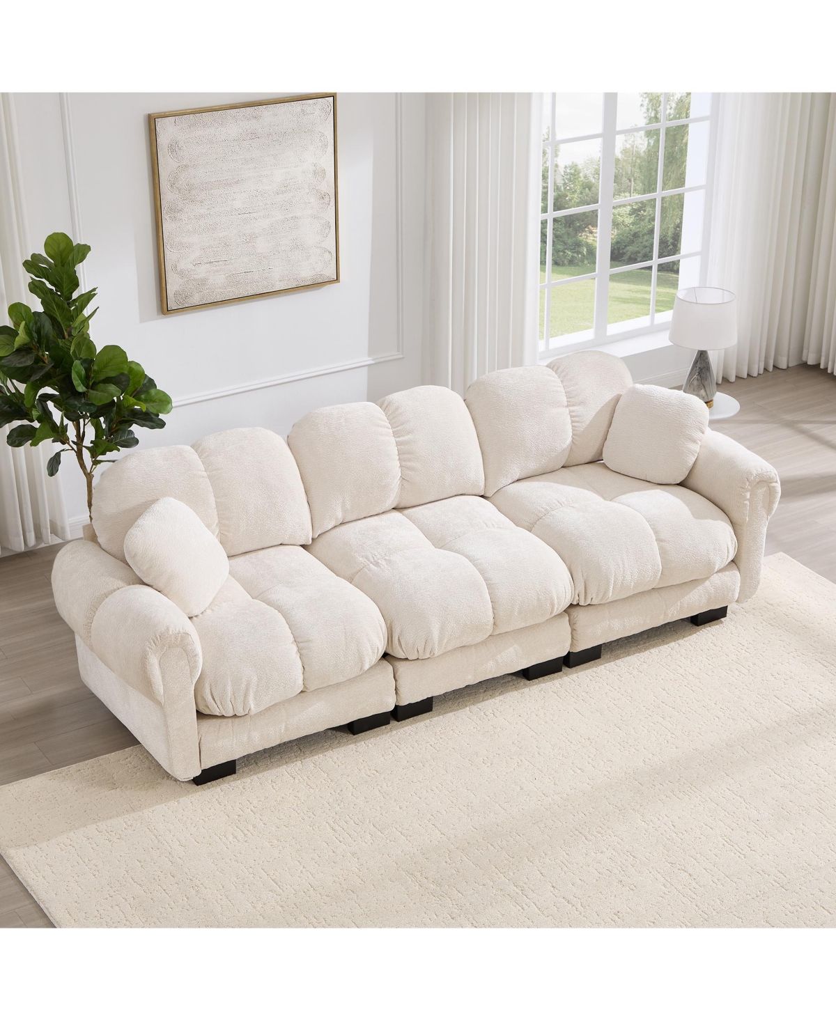 Click here for Boyel Living Chenille Cloud 3-Seater Sofa Exquisit... prices