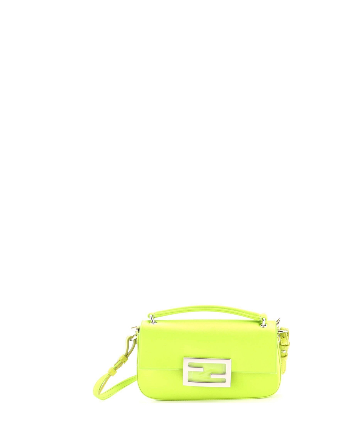Click here for Pre-Owned Fendi Baguette Phone Pouch Silk - Green prices