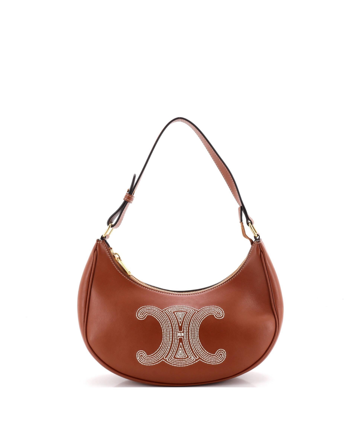Click here for Pre-Owned Celine Ava Bag Triomphe Embroidery Leath... prices