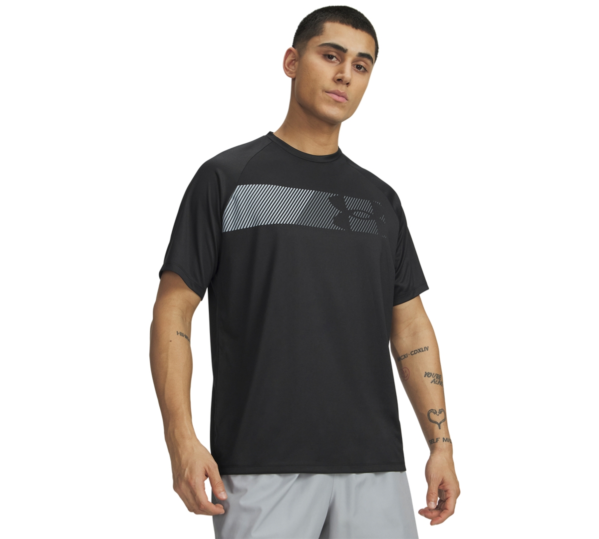 Click here for Under Armour Mens Tech Graphic T-Shirt - Black / M... prices