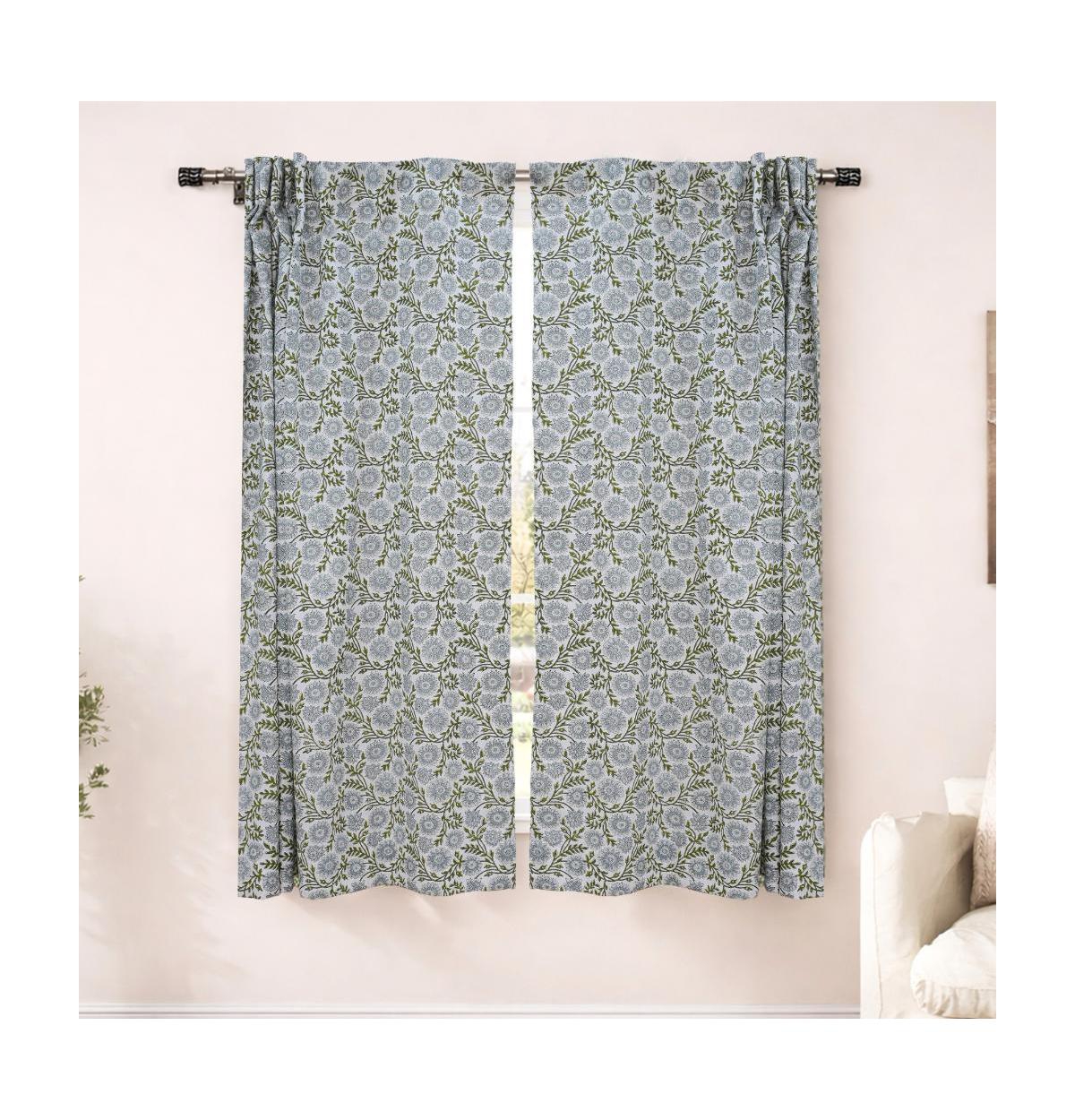 Click here for Fabdivine Bohemian Floral Handmade Linen Curtain N... prices