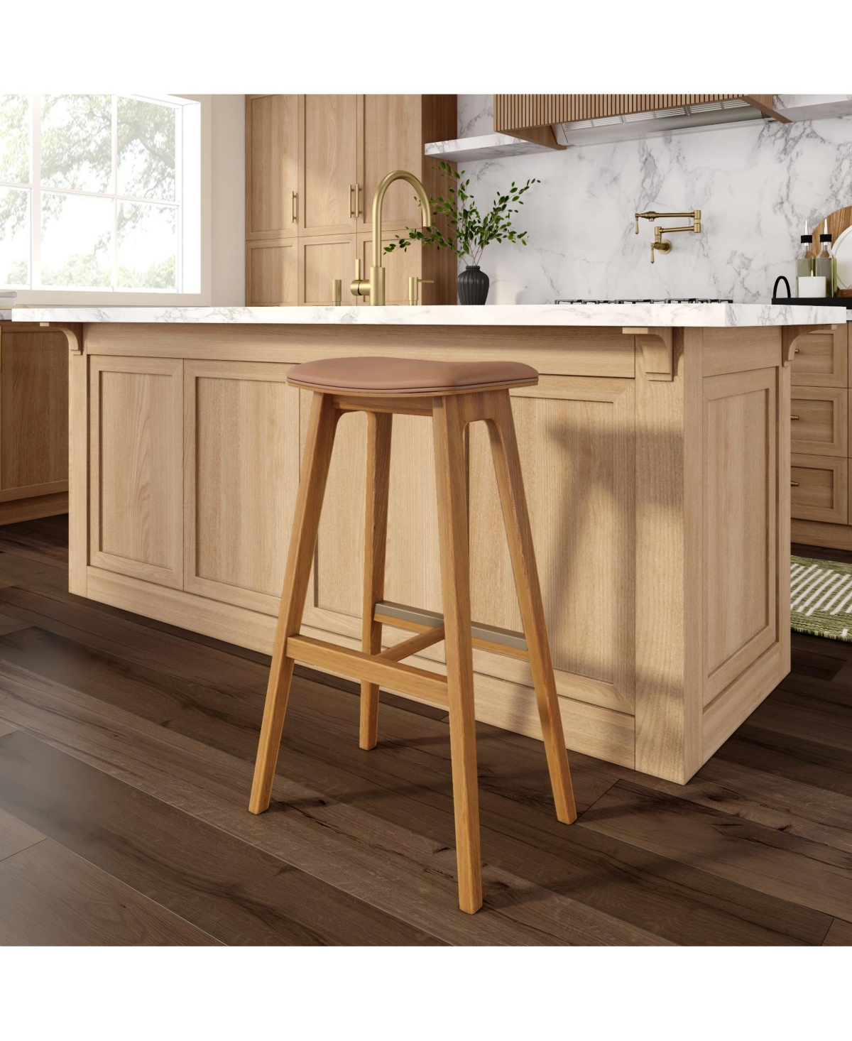 Click here for Plank+Beam Beryl Upholstered Bar Height Stool Pu L... prices