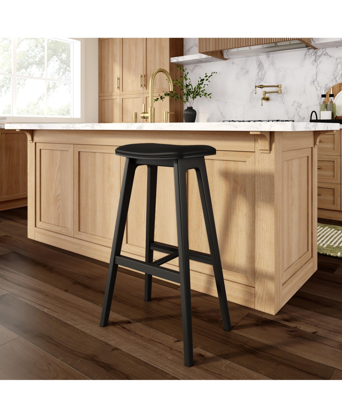 Click here for Plank+Beam Beryl Upholstered Bar Height Stool Pu L... prices