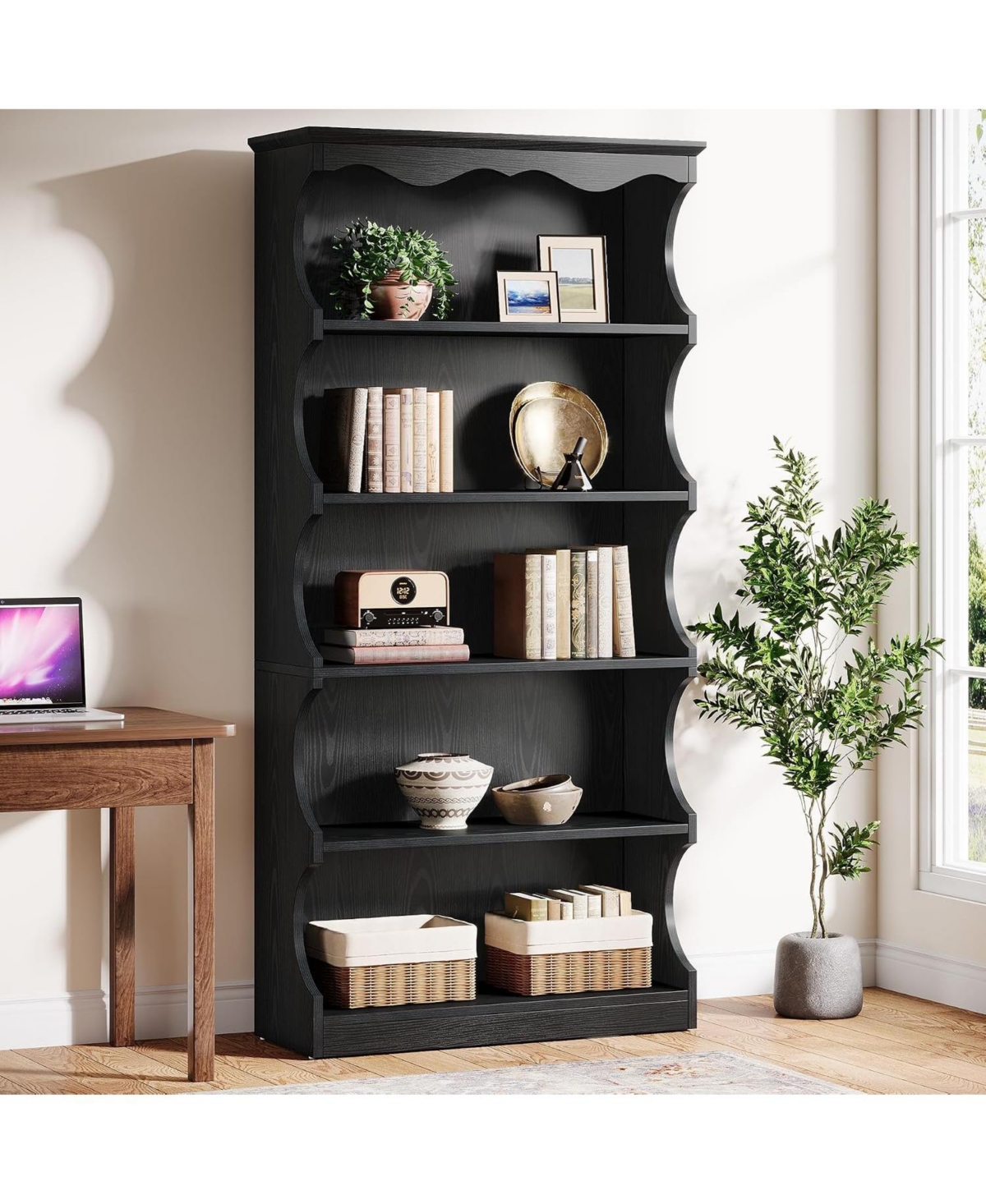 Click here for Tribesigns 70 Tall Bookcase: 5-tier open bookshelf... prices
