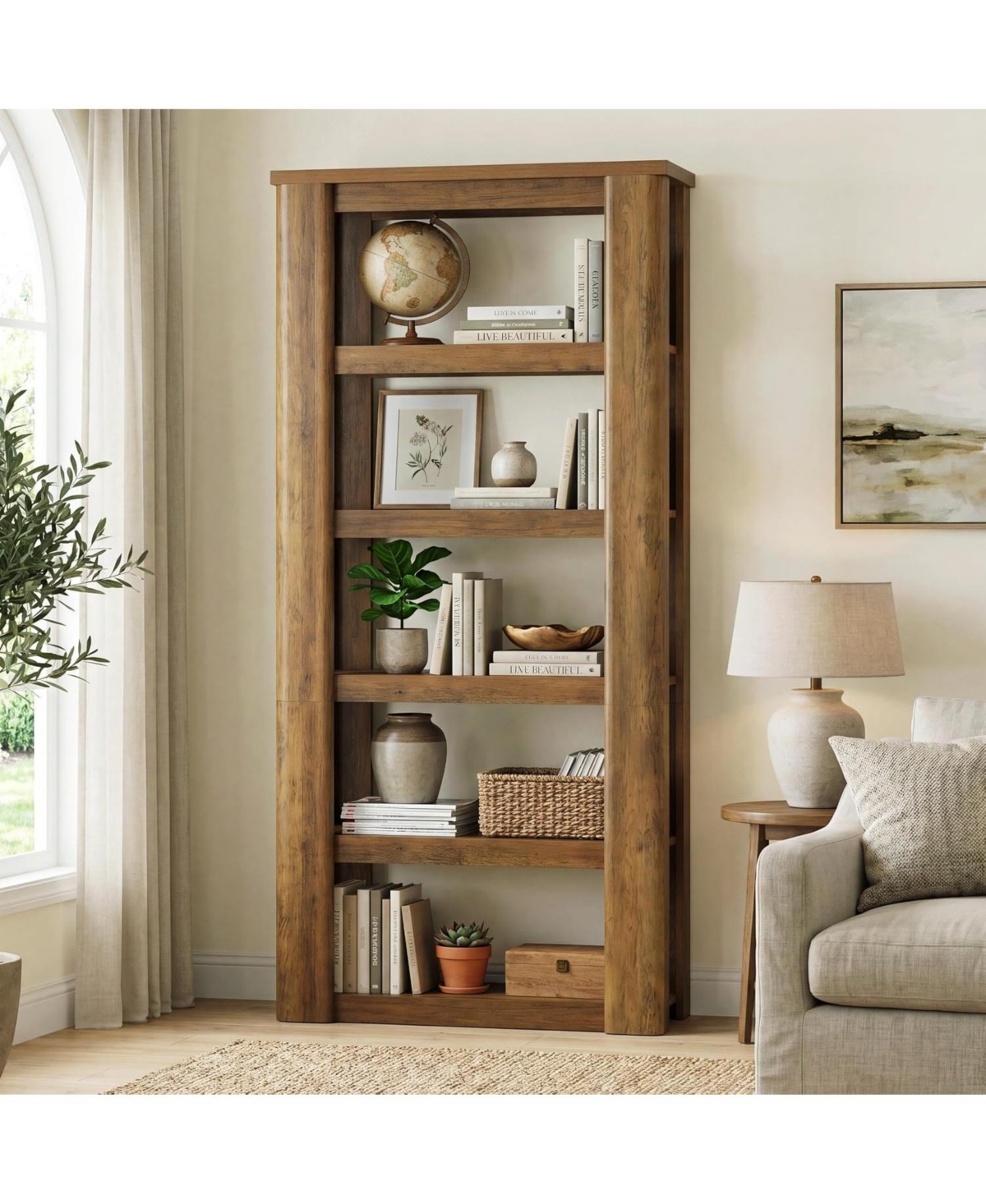 Click here for Tribesigns 6-Tier 71Tall Bookshelf:Rustic open boo... prices