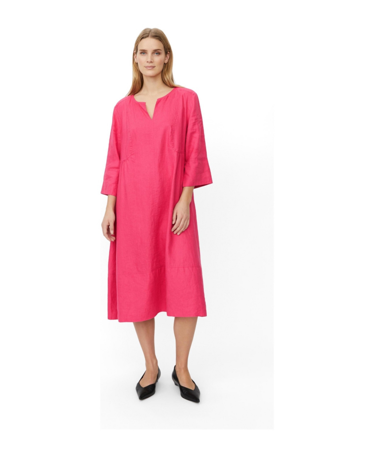 Click here for Masai Copenhagen Womens MaNasya V-Neck Linen Midi... prices