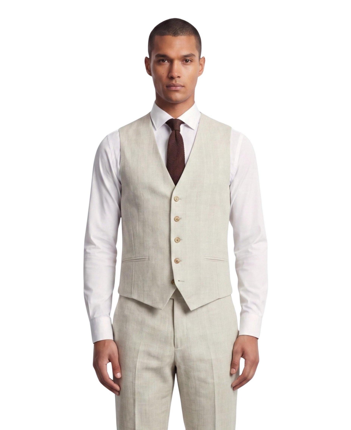 Click here for Twisted Tailor Mens Beckford Slim Fit Check Waistc... prices
