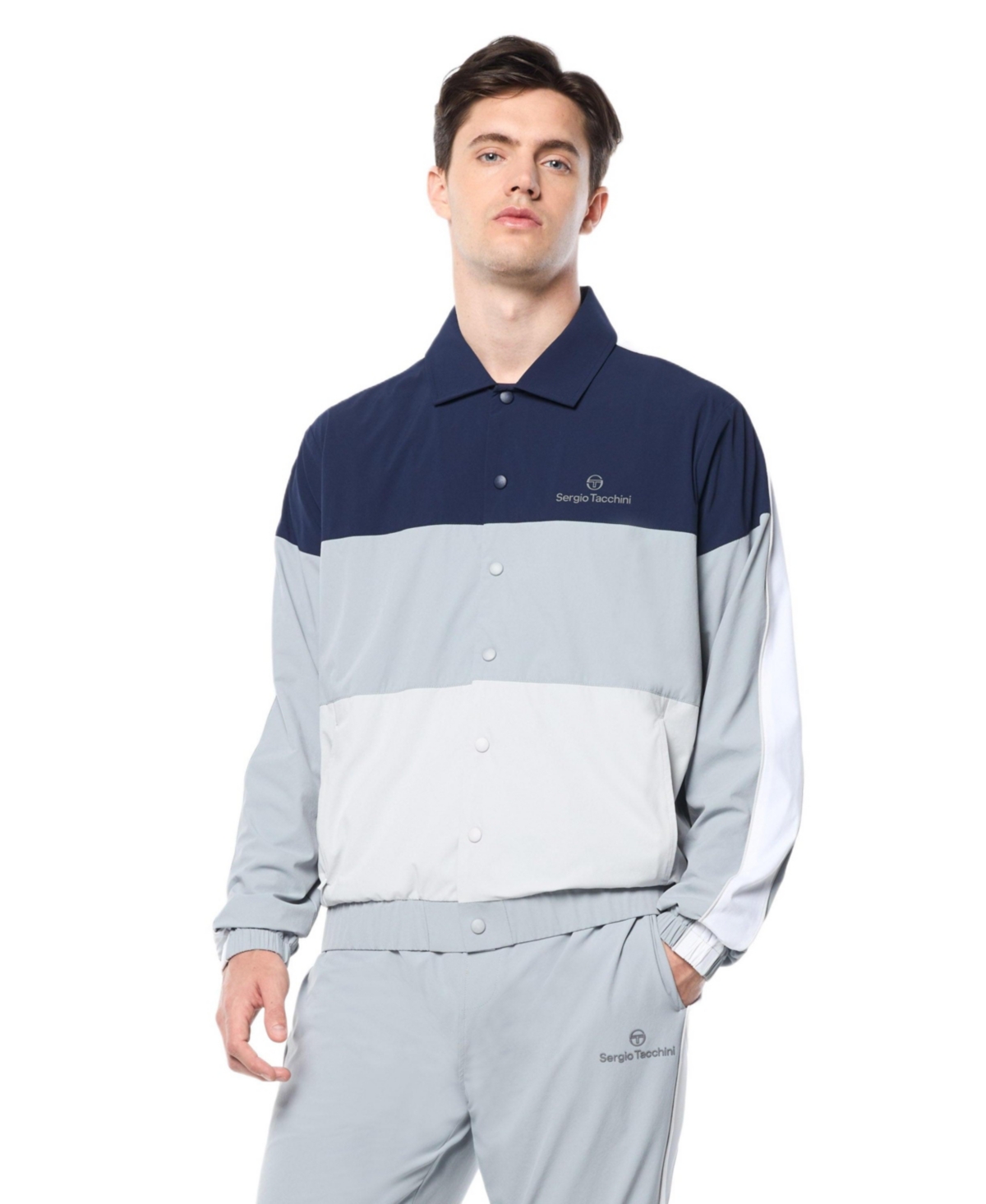 Click here for Sergio Tacchini Mens Tore Jacket - Sleet prices