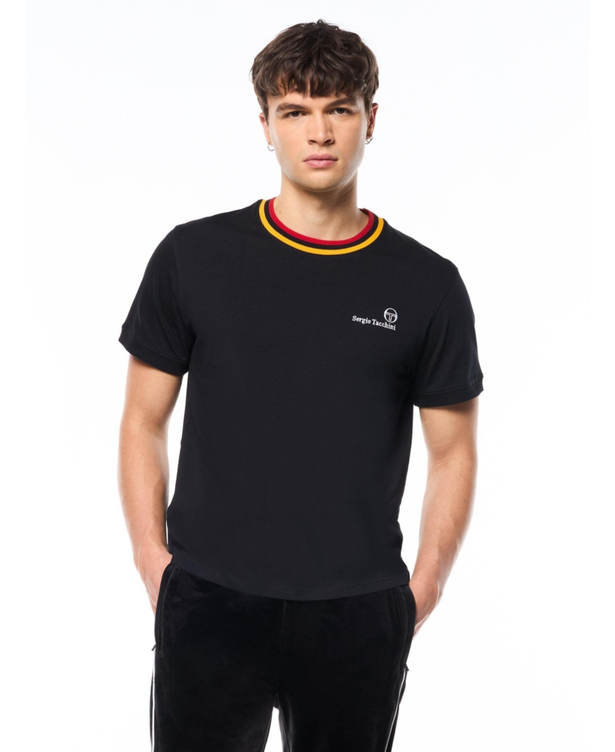 Click here for Sergio Tacchini Mens World Champion T-Shirt - Blac... prices
