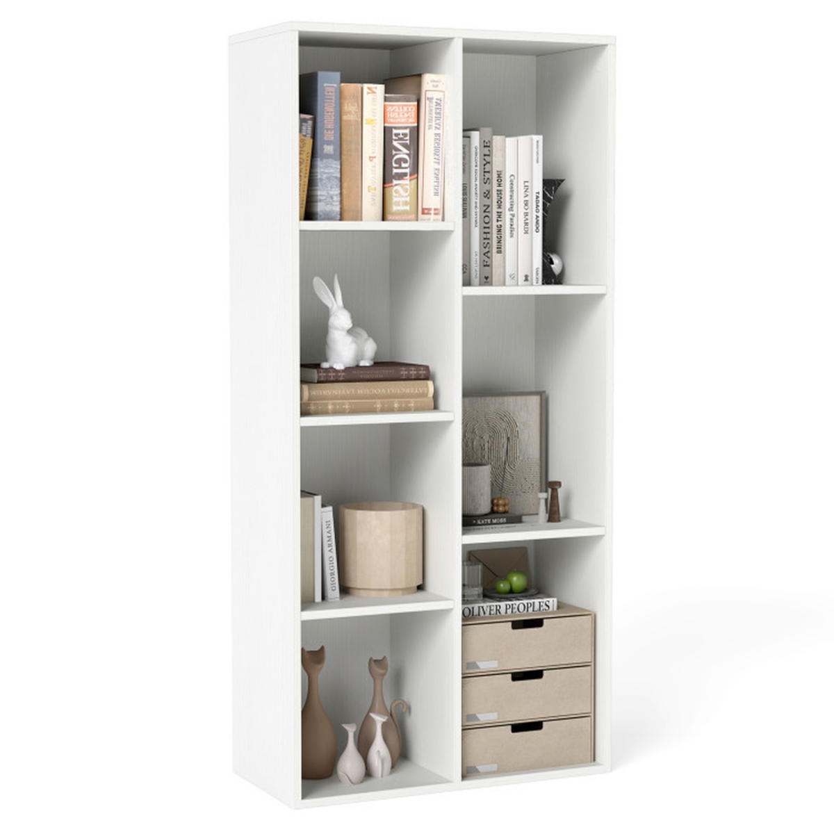 Click here for Sugift Freestanding 7-Compartment Bookshelf with V... prices