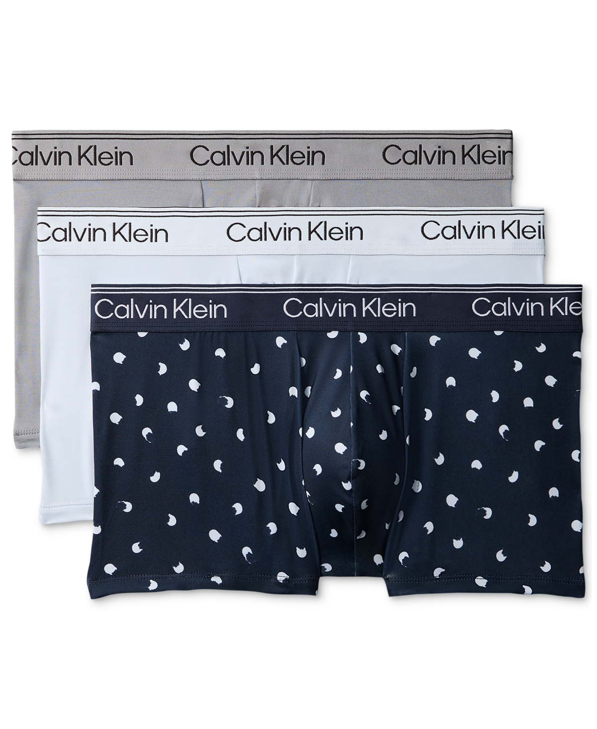 Click here for Calvin Klein Mens 3-Pack Low Rise Trunk - CONVOY/R... prices