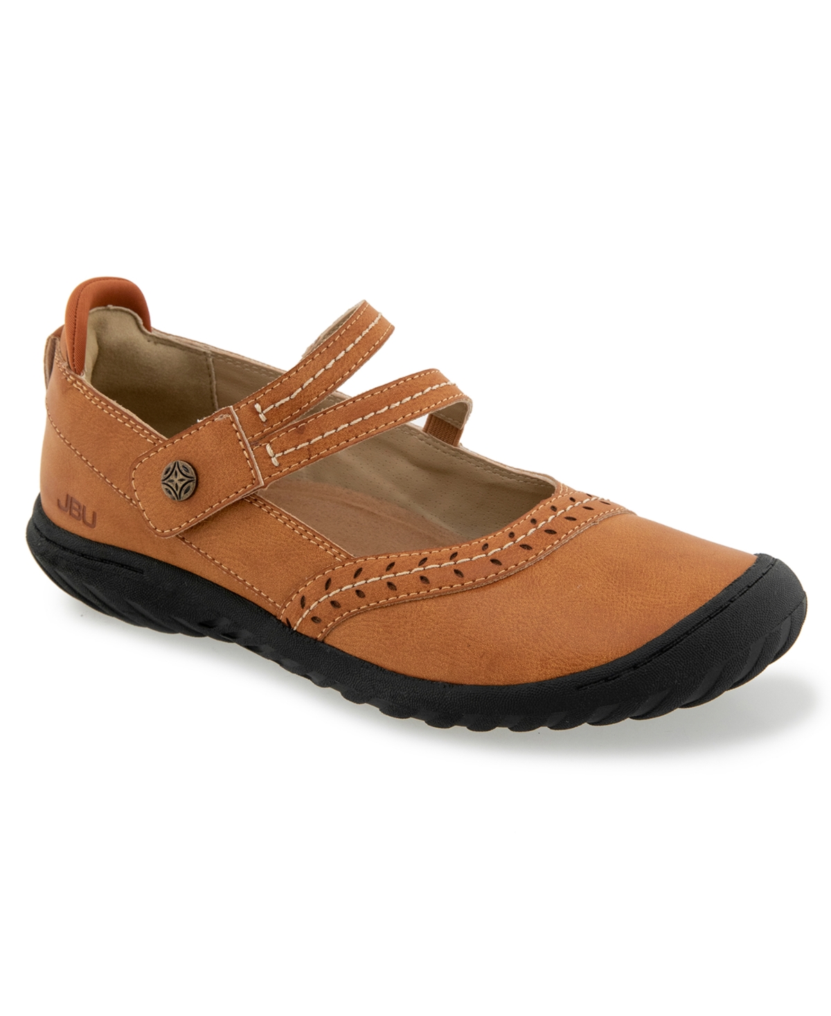Click here for Jbu Womens Adeline-Wide Mary Jane Flats - Tan Wide prices