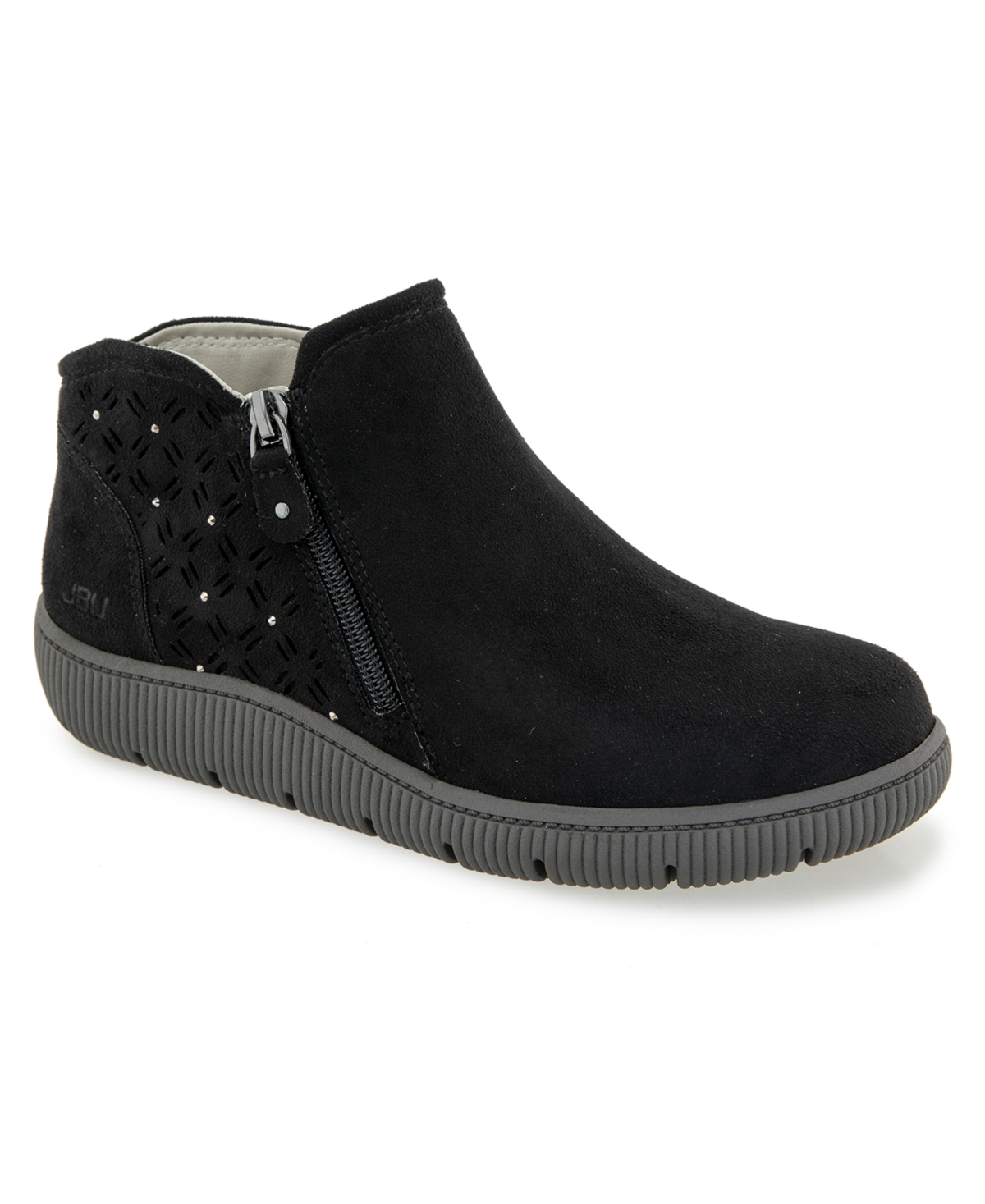 Click here for Jbu Womens Bailey Zipper Casual Booties - Black prices