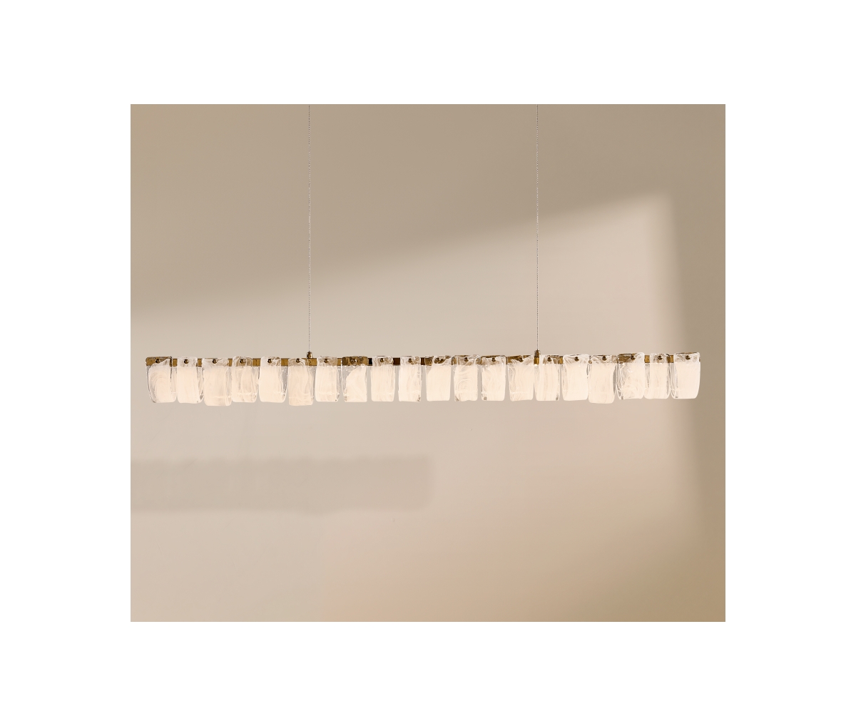 Click here for Z Gallerie Joliet Led Linear Glass Chandelier 47 -... prices