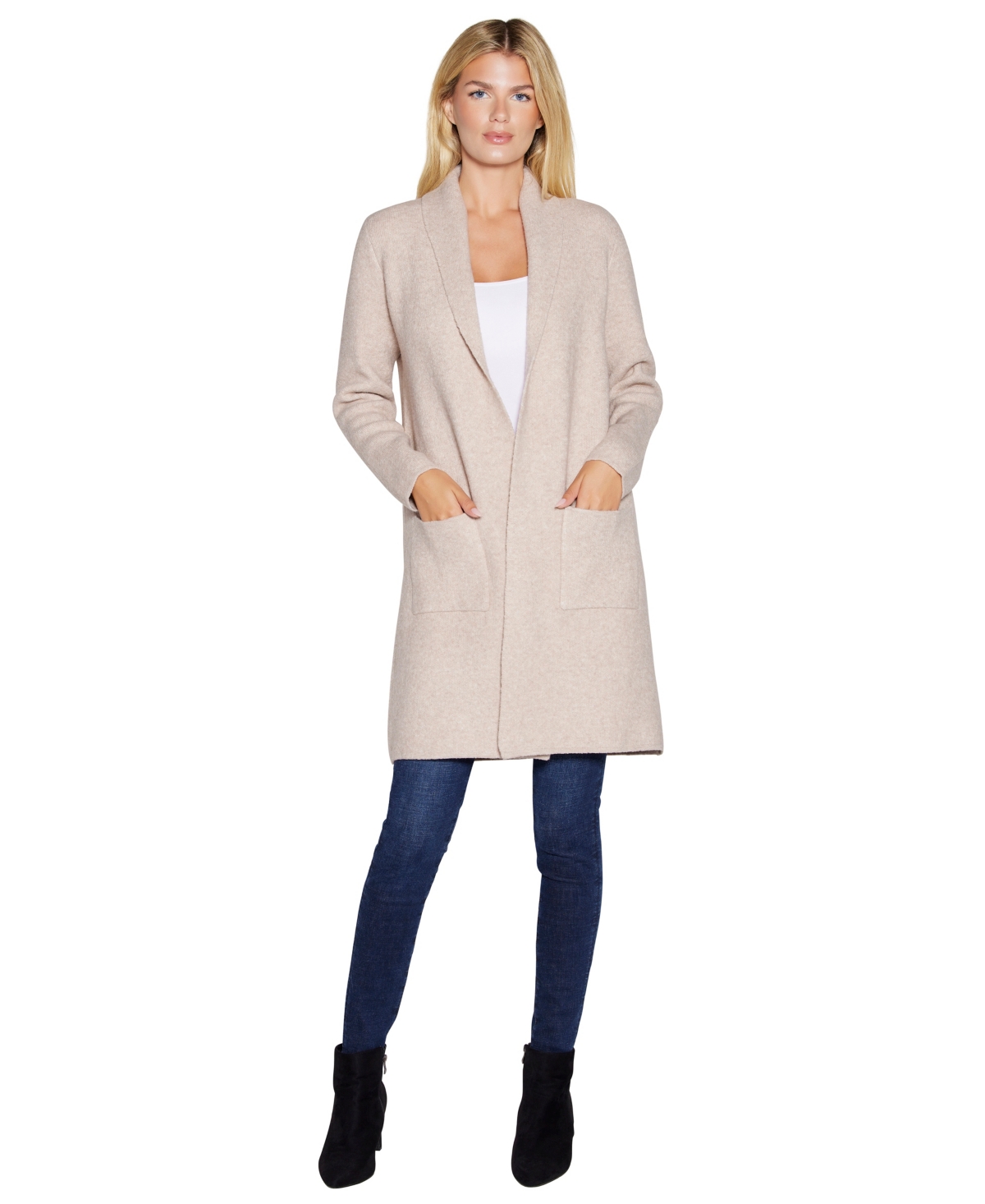Click here for Belldini Womens Shawl Collar Open-Front Duster Car... prices
