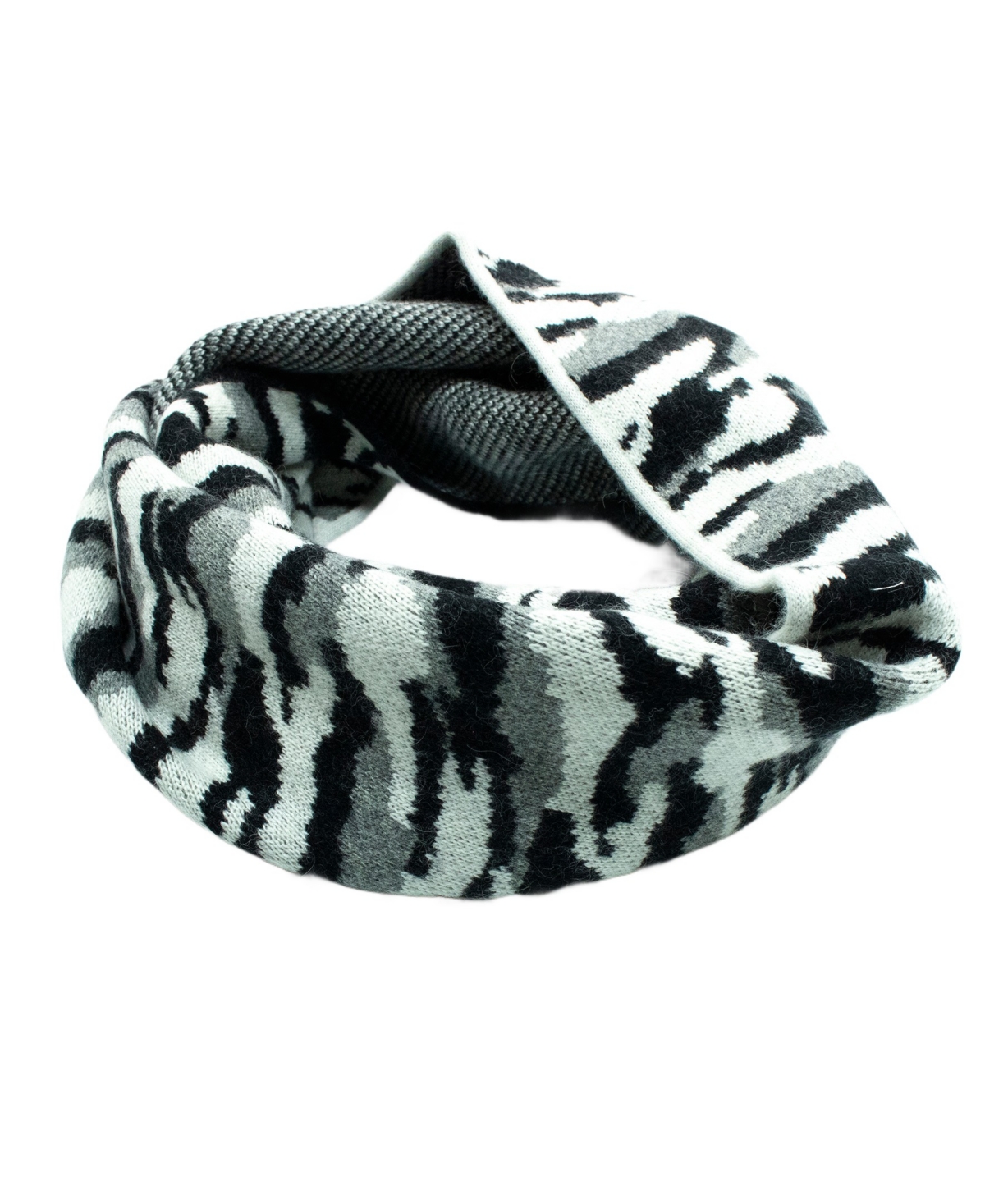 Click here for Portolano Camo Neckwarmer Scarf - Black/White prices